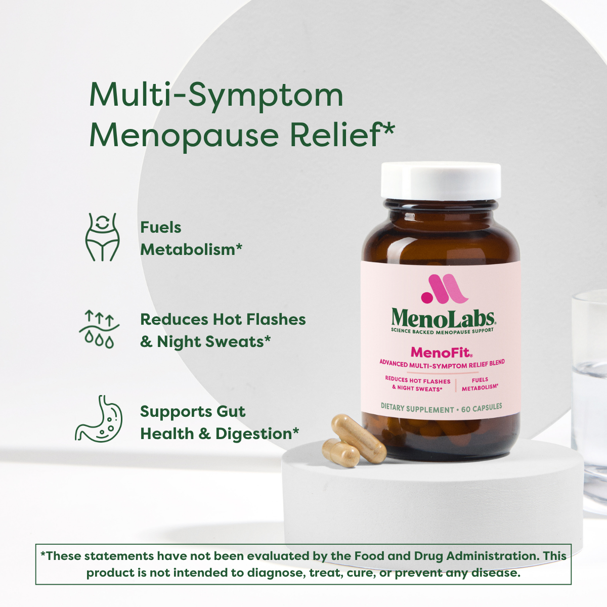 MenoFit Menopause Support for Hot Flashes, Night Sweats, & Metabolism ...